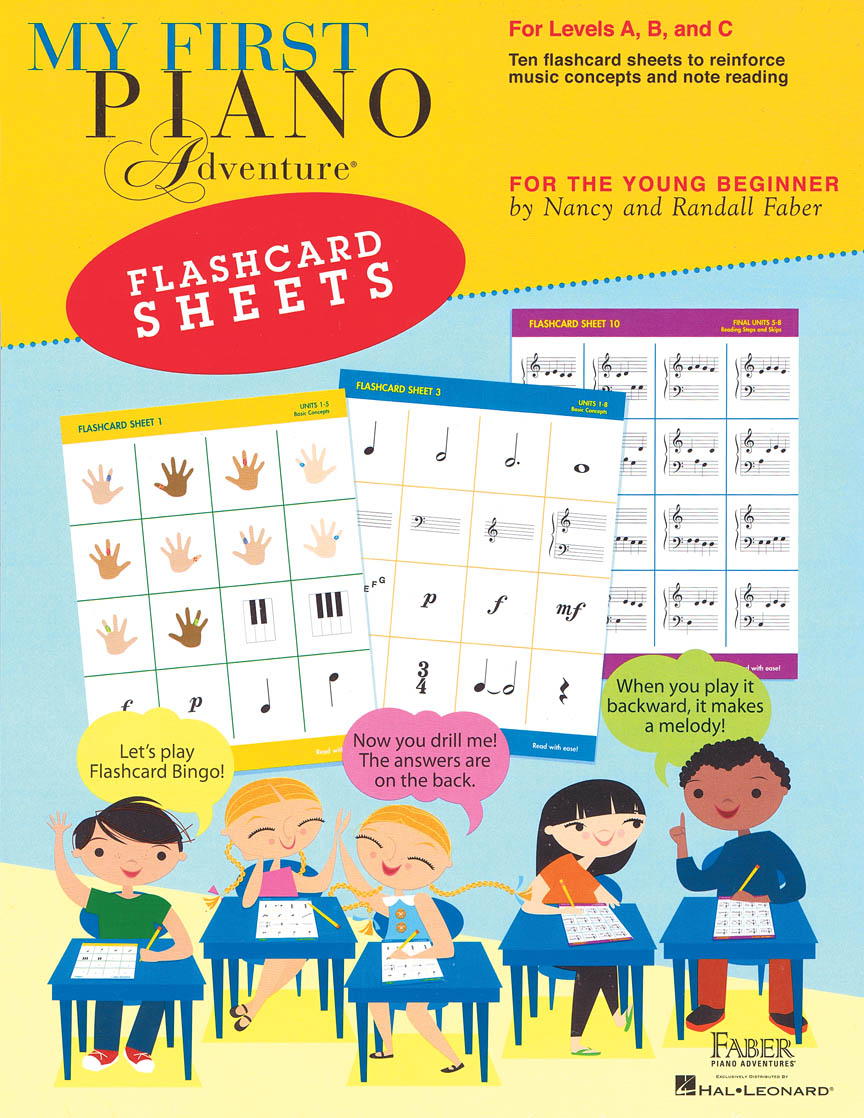 My First Piano Adventure® Flashcard Sheets - For the Young Beginner ...