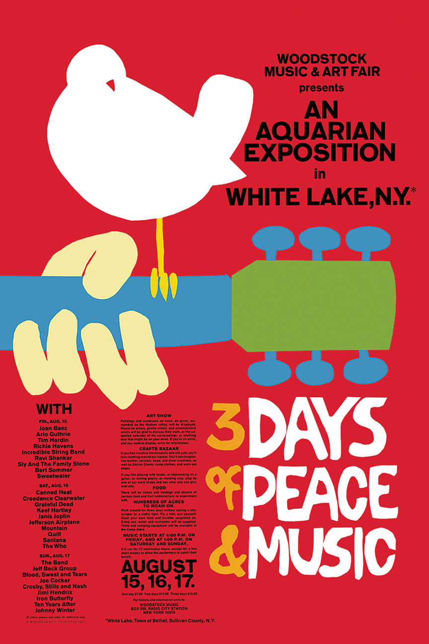 Woodstock Classic Red Wall Poster - 16 inches x 20 inches | Hal Leonard ...