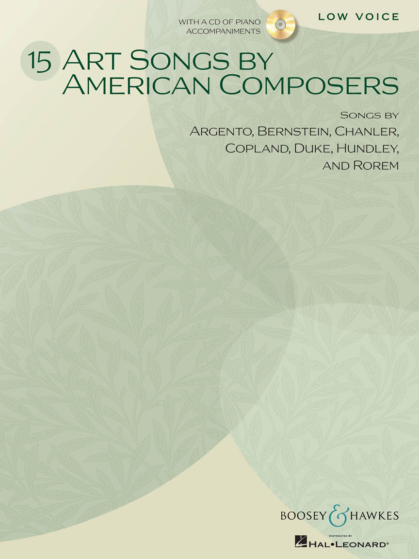 15 Art Songs by American Composers - Low Voice, Book/CD | Hal Leonard ...